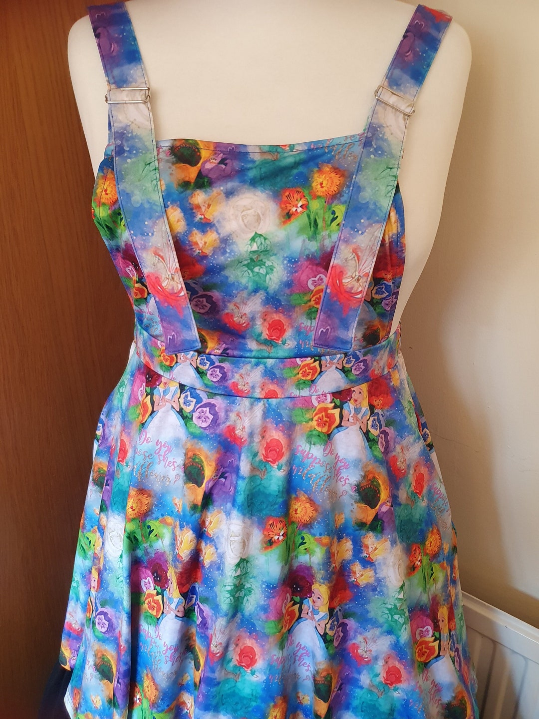 READY TO SHIP UK14 Alice and the Flowers Kawaii Print Pinafore Skater ...
