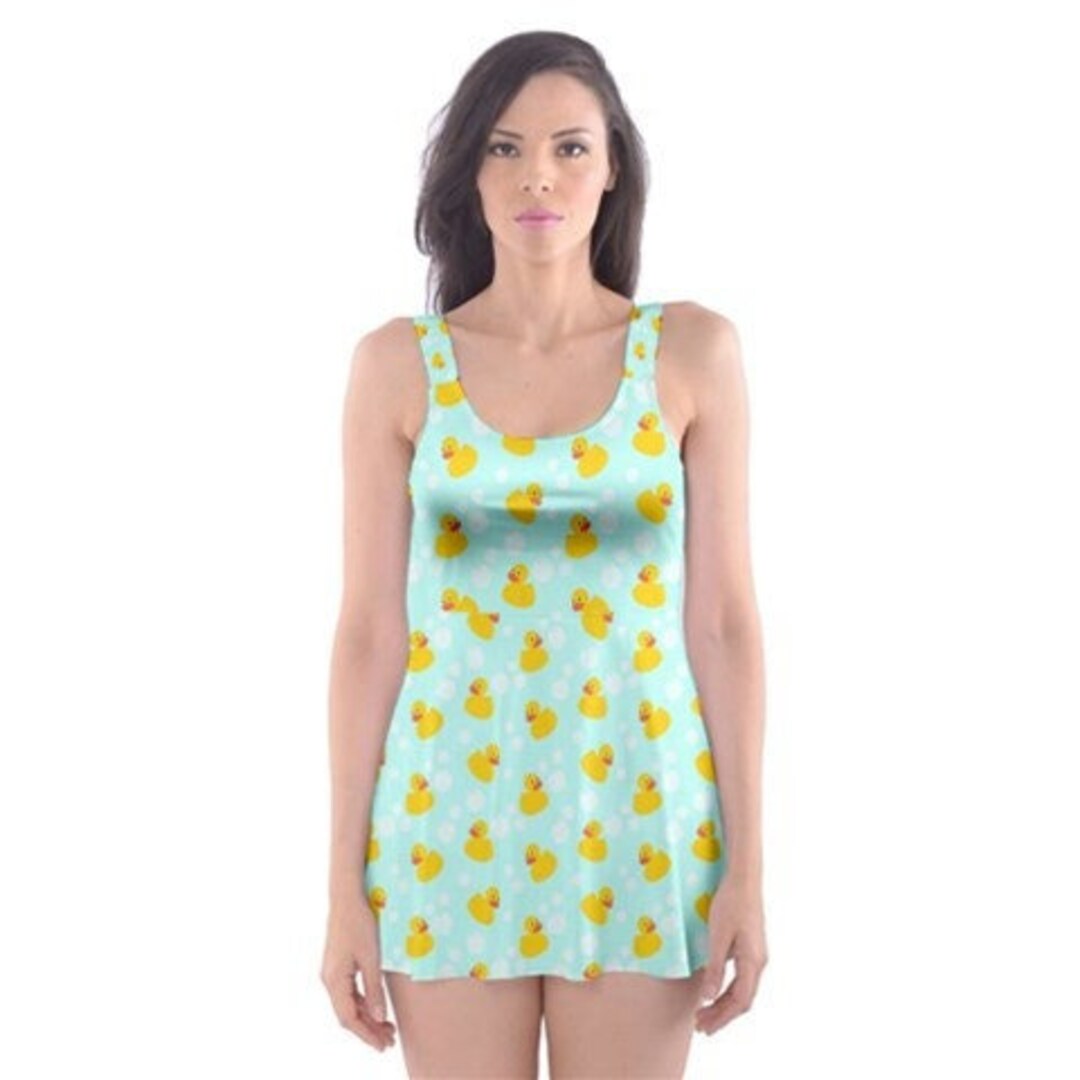 Rubber Duck Print Swim Dress Swimming Costume Sizes S 5XL Plus Size - Etsy