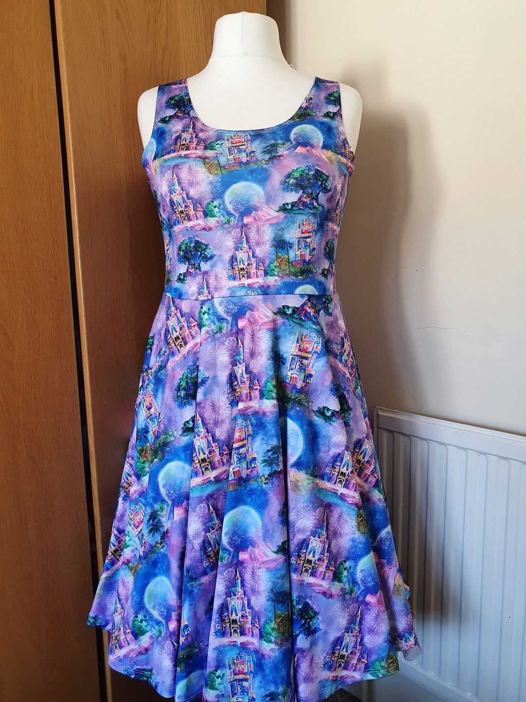 Landmarks Disney Parks Inspired Print Skater Dress- Sizes S- 5XL Plus ...