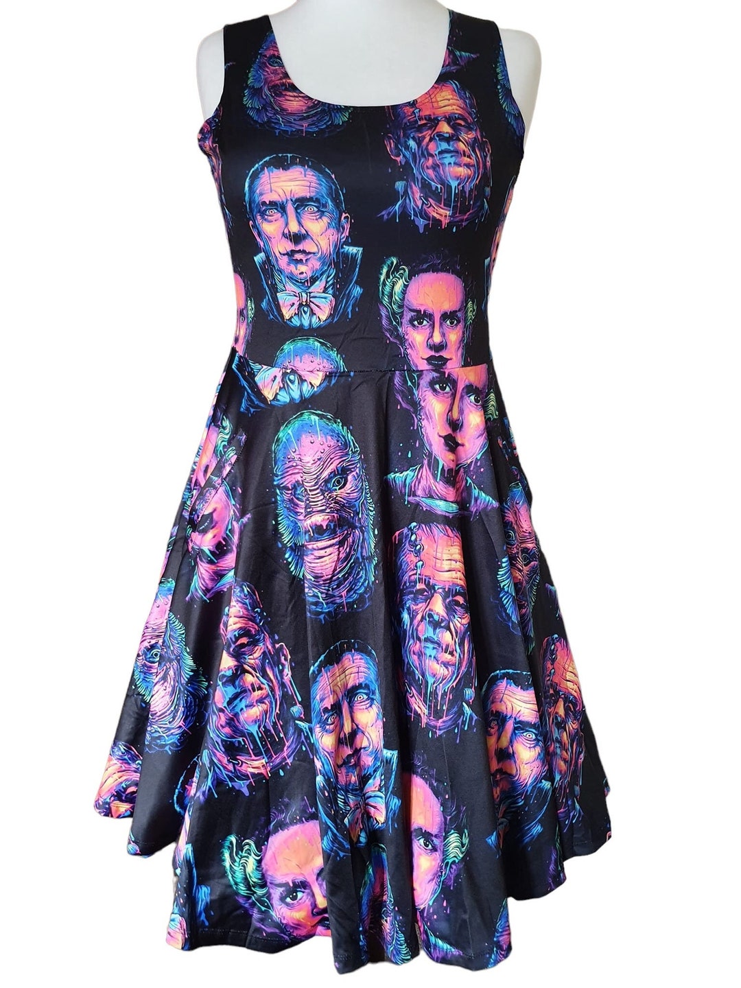 Universal Monsters Print Skater Dress- Sizes S- 3XL Plus Size - Etsy