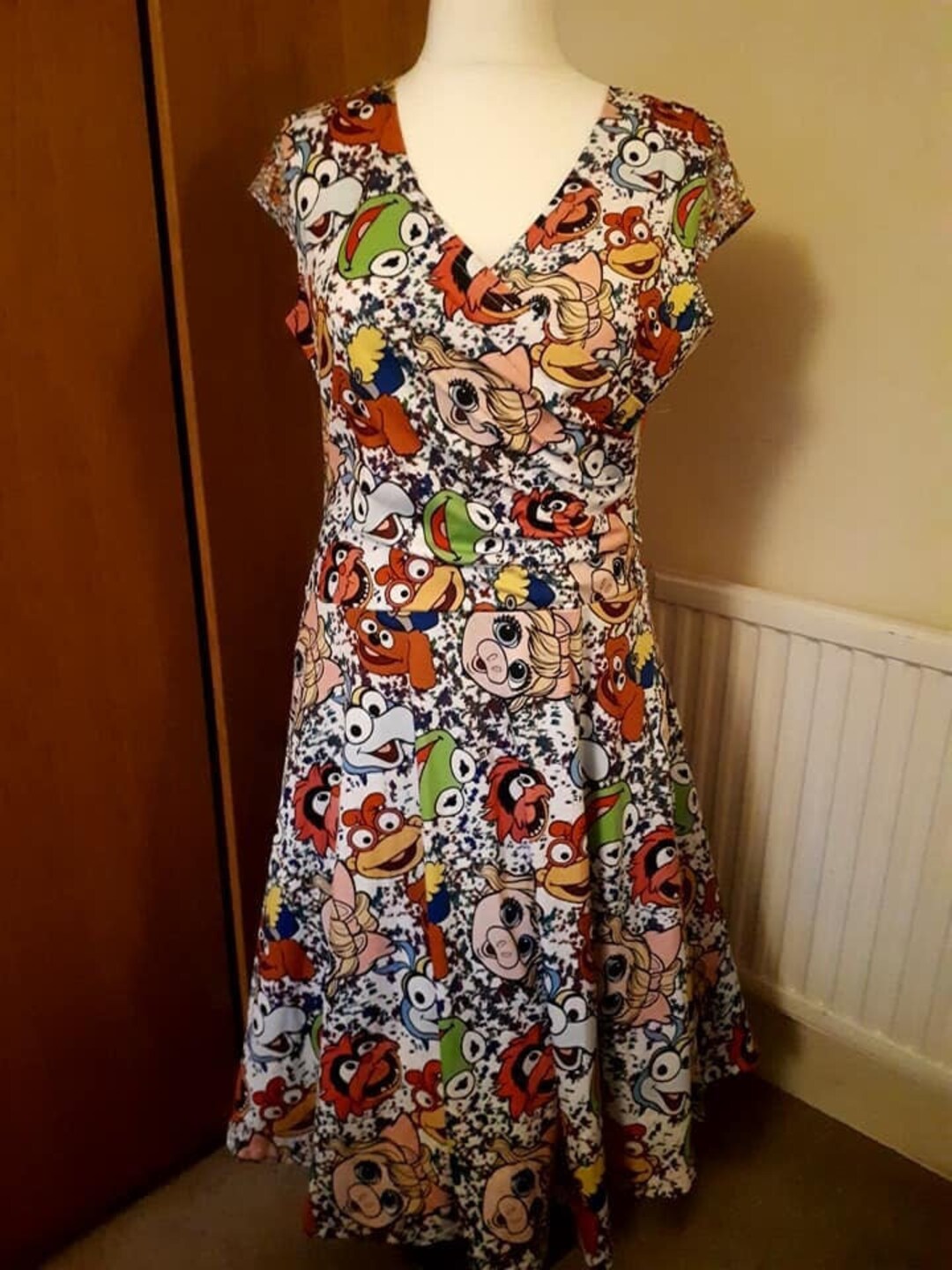 Muppets Cap Sleeved Wrap Dress- Kawaii Kitsch Retro Vintage Cute ...