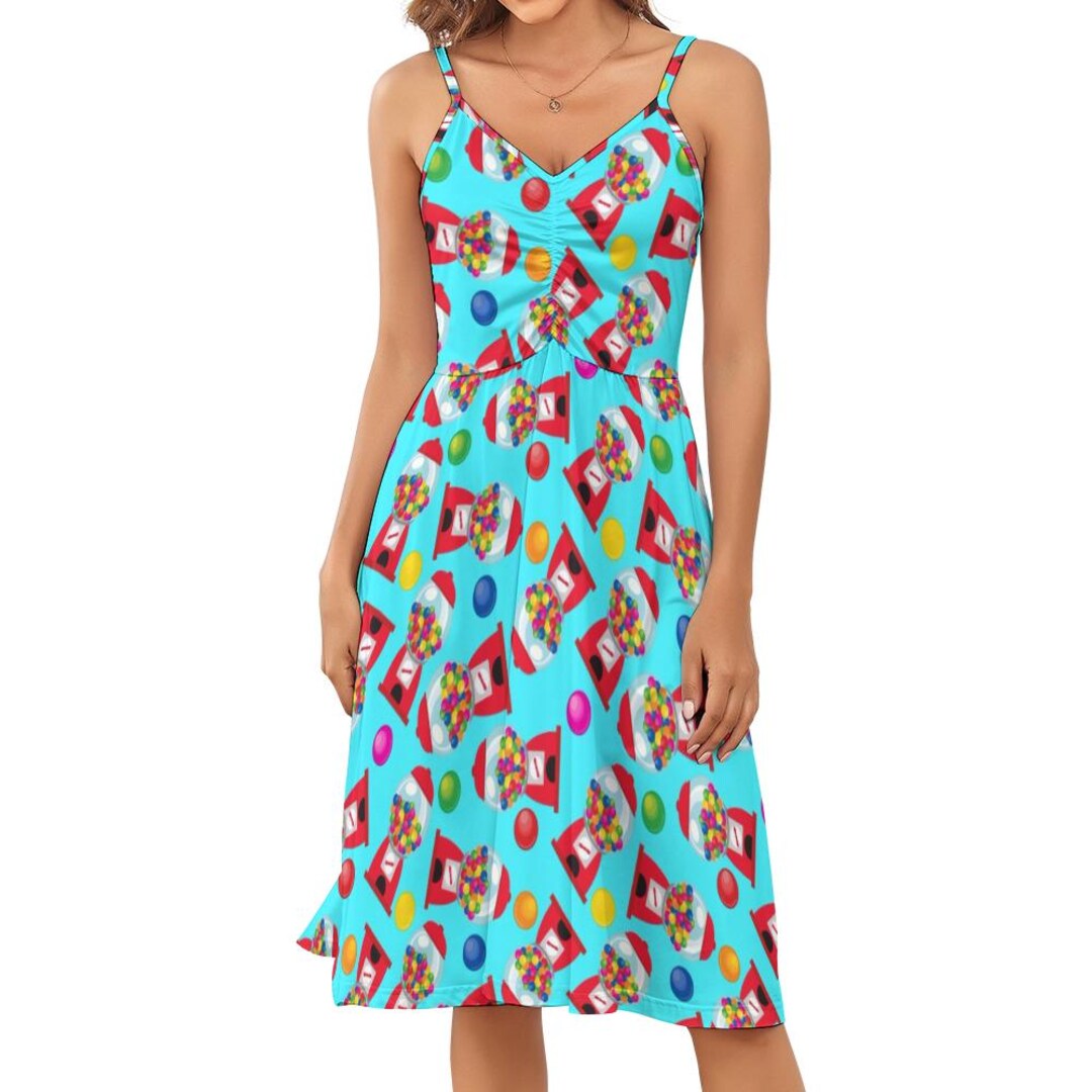 Gumball Machine Retro Rockabilly Strappy Summer Dress Plus Size S- 5XL ...