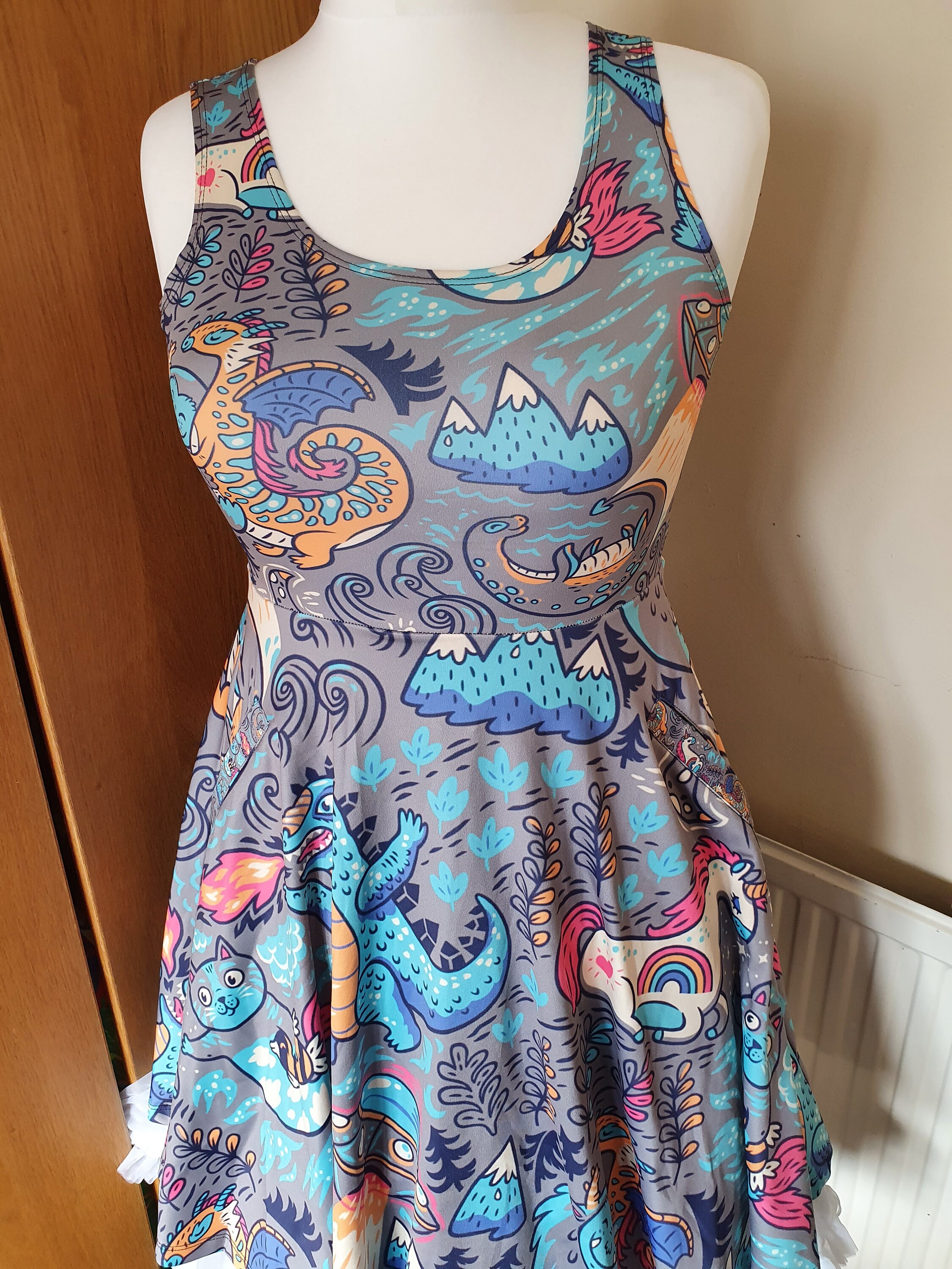 Cryptozoology Cryptids Monster Cute Print Skater Dress Sizes - Etsy