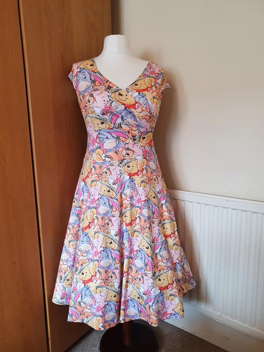 Winnie and Friends Cap Sleeved Wrap Dress- Kawaii Kitsch Retro Vintage ...
