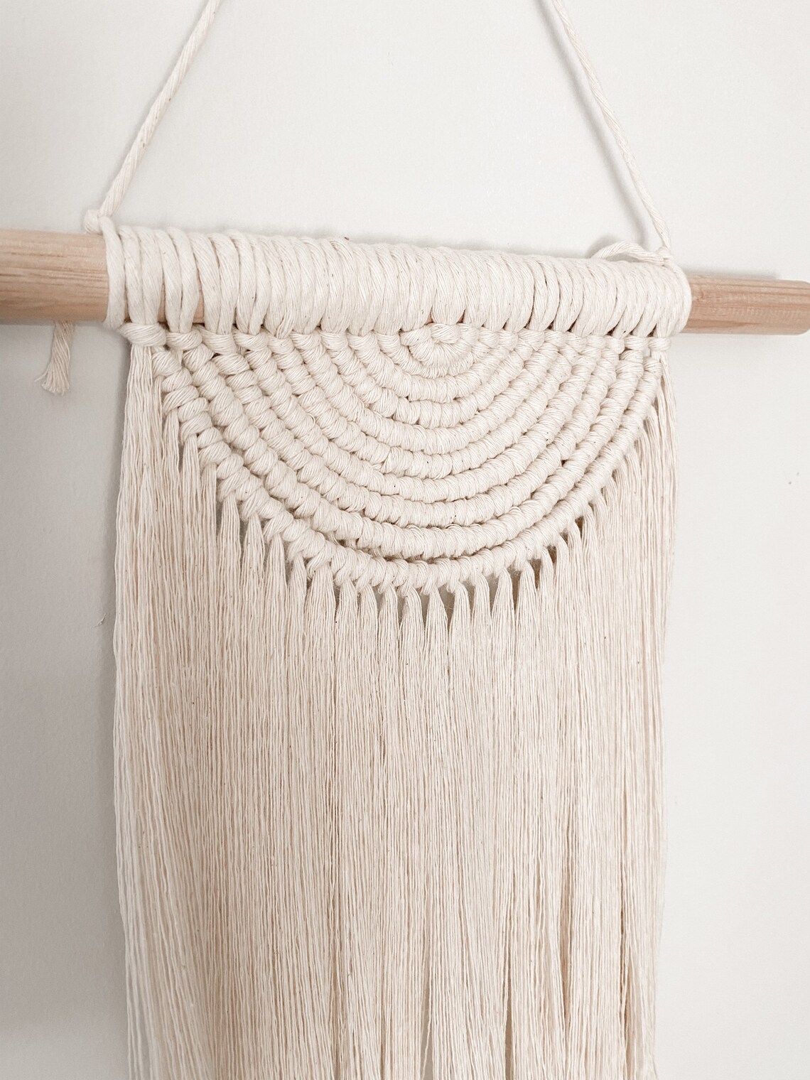 Macramé Wall Hanging Macramé Semi Circle Half Moon Hanging Natural Wall ...