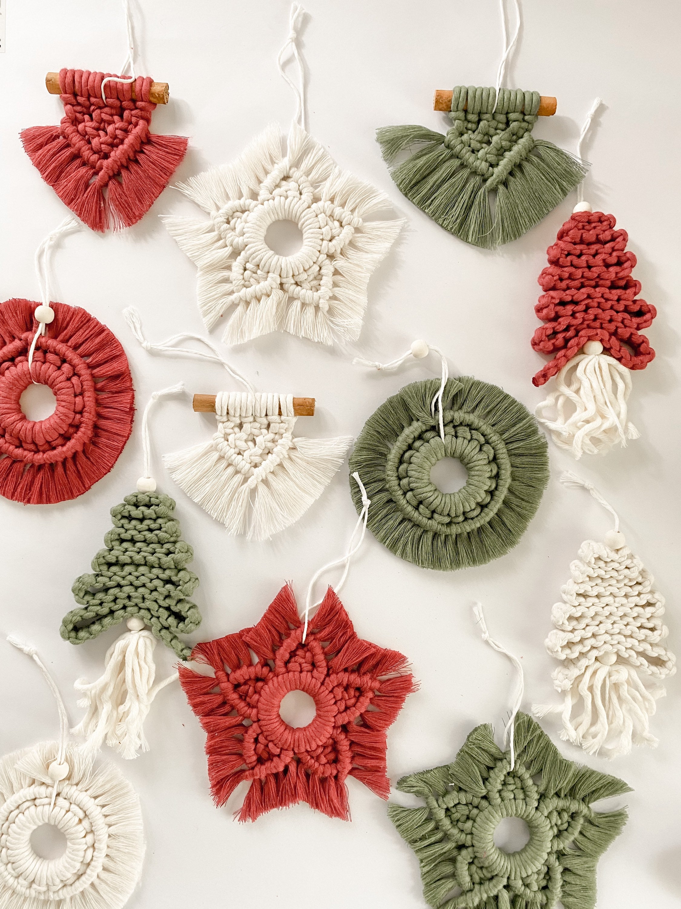 Christmas Ornaments Macrame Christmas Ornaments Macrame - Etsy