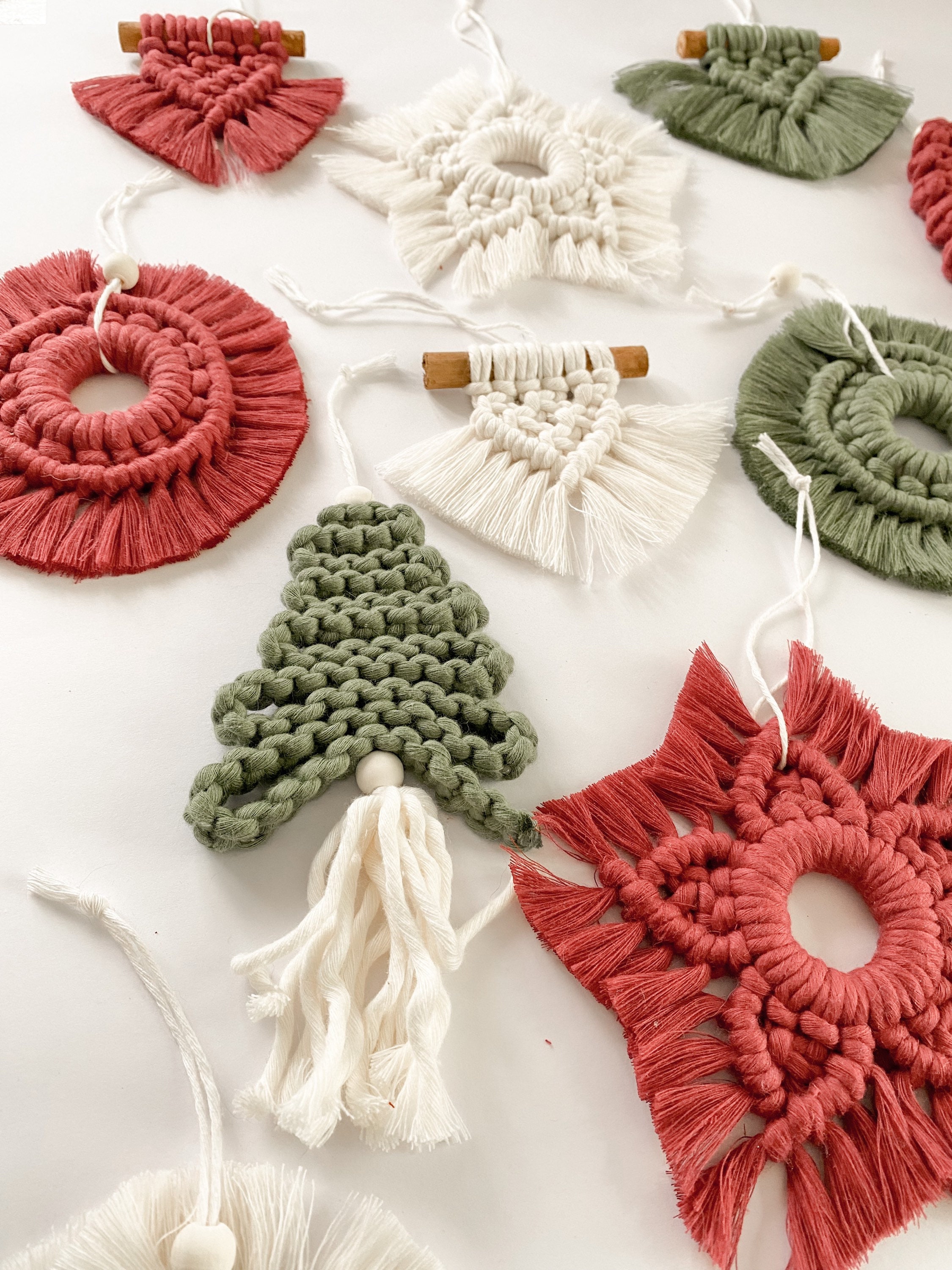 Christmas Ornaments Macrame Christmas Ornaments Macrame - Etsy