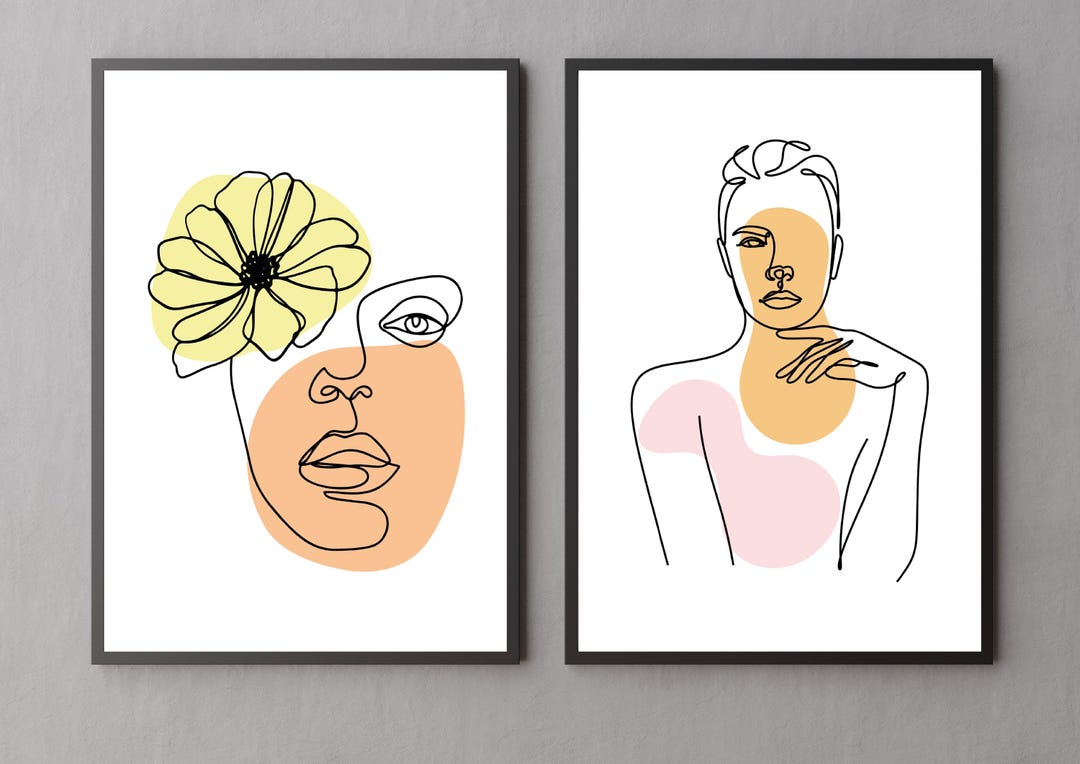 Line Drawing, Line Art, Minimal Wall Art, Digital Download, Printable ...