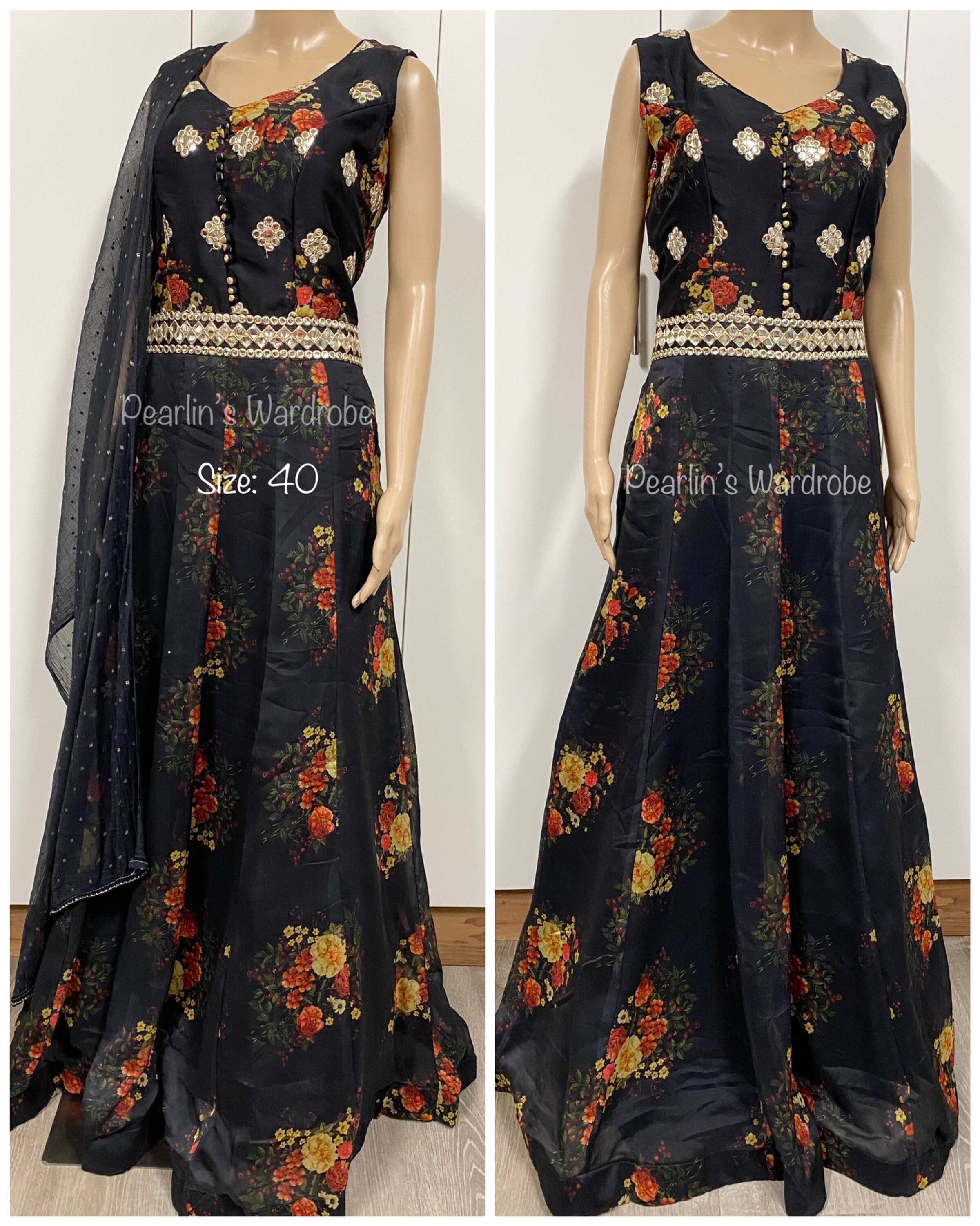 Designer Indian Floral Gowns - Etsy