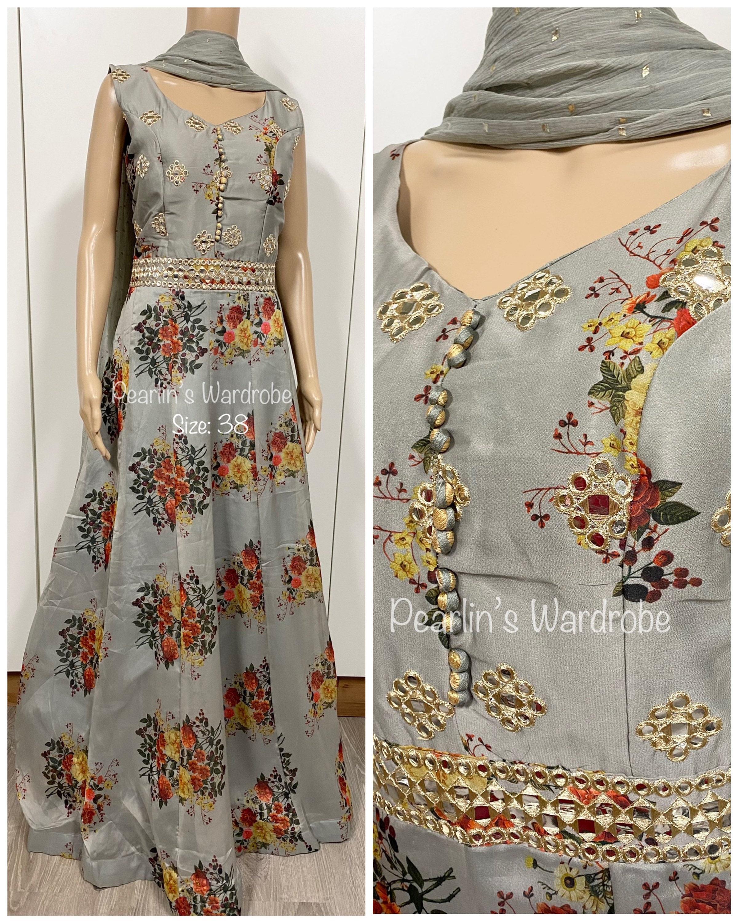 Designer Indian Floral Gowns - Etsy