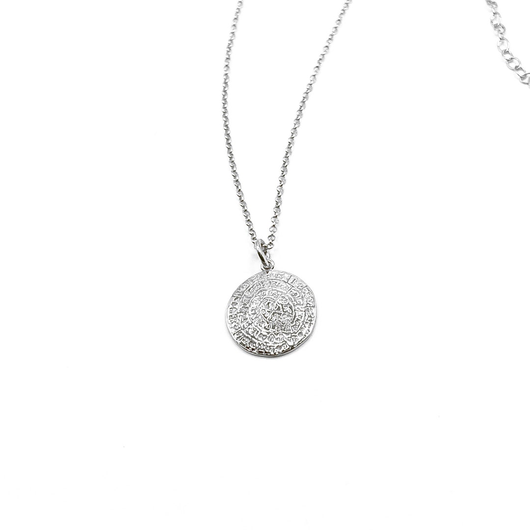 Silver Faistos Disc Necklace,faistos Charm,archeologist Graduation ...