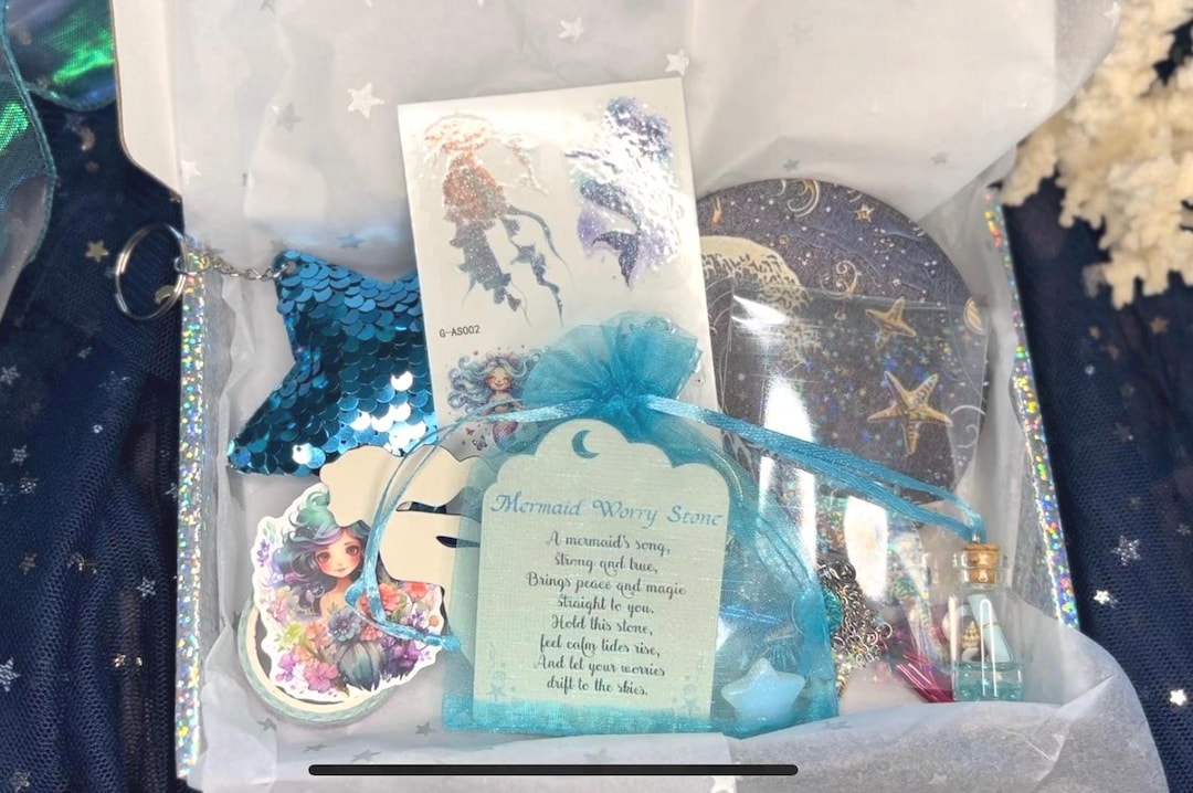 Mermaid Gift Box. Mermaid and Ocean Themed Surprise Box Filled With 10 ...