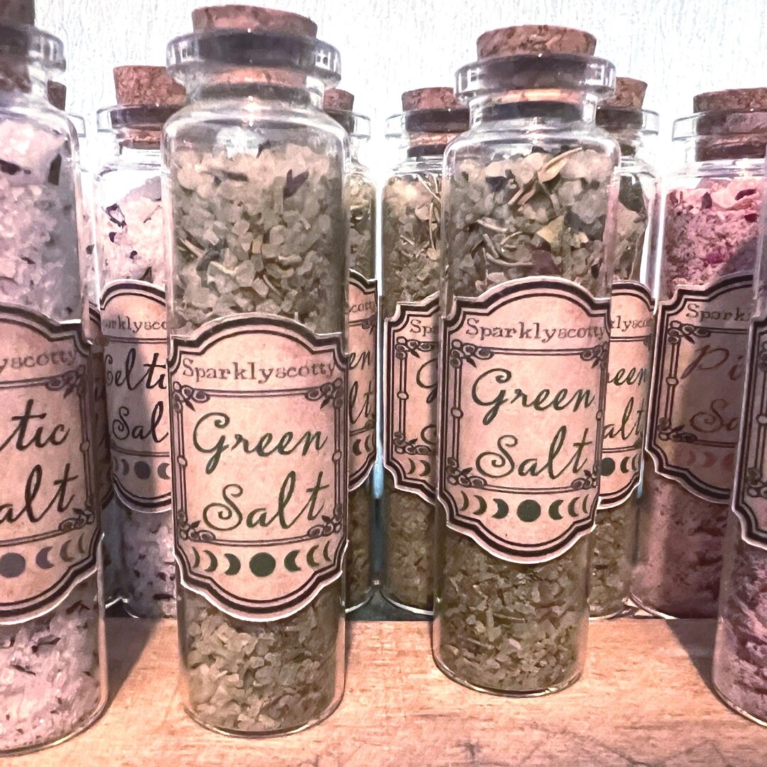 Witches Green Salt Handmade in Scotland. Shadow Work, Spell Ingredient ...