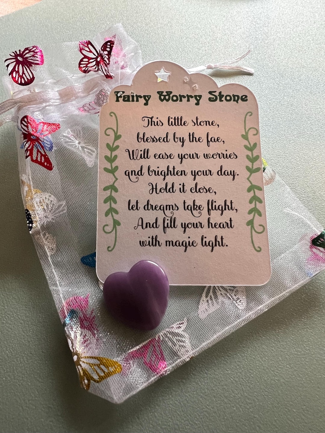 Fairy Worry Stone. Amethyst. A Small Fairy Gift for Everyone Who Loves ...