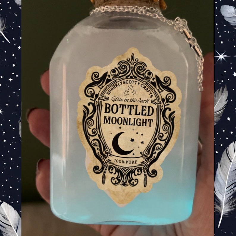 Glow in the Dark Bottled Moonlight Decorative Potion Bottle. *customer ...