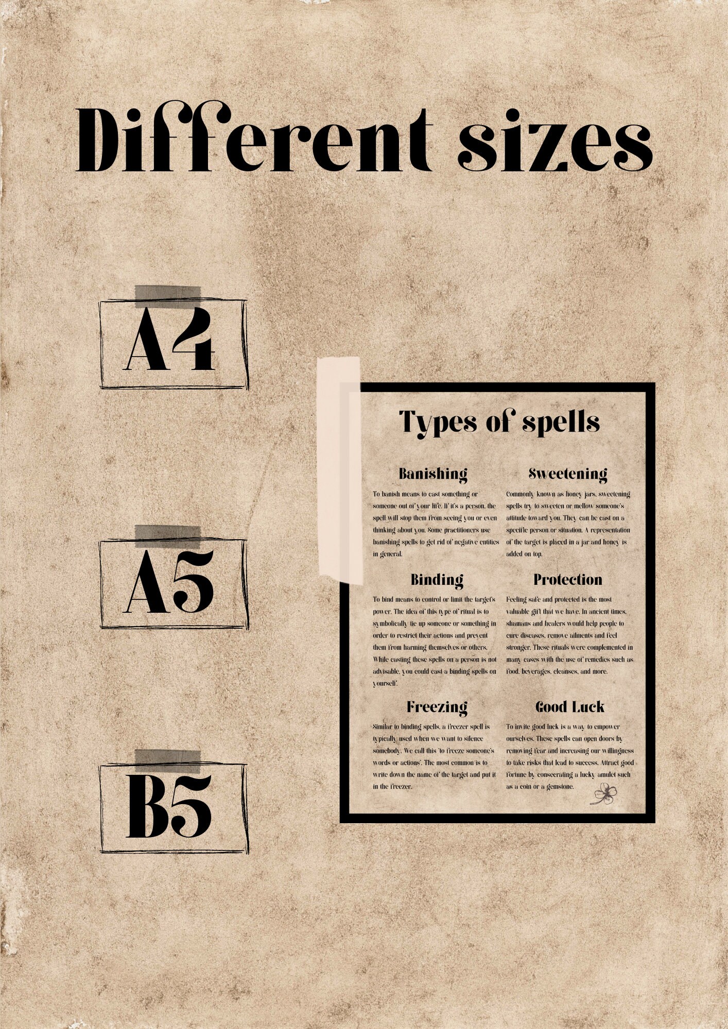 Types of Spells Printable Witchery Printable Book of Shadows Witchcraft ...