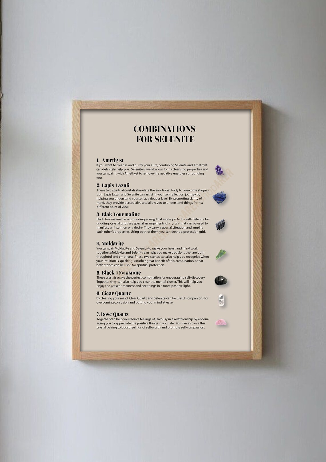 Combinations for Selenite Printable Spirituality Crystals - Etsy