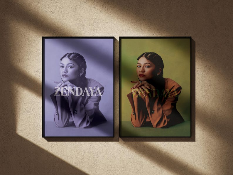 4 Zendaya Digital Prints A3 and A4 Size/ Zendaya Poster / Zendaya Art ...