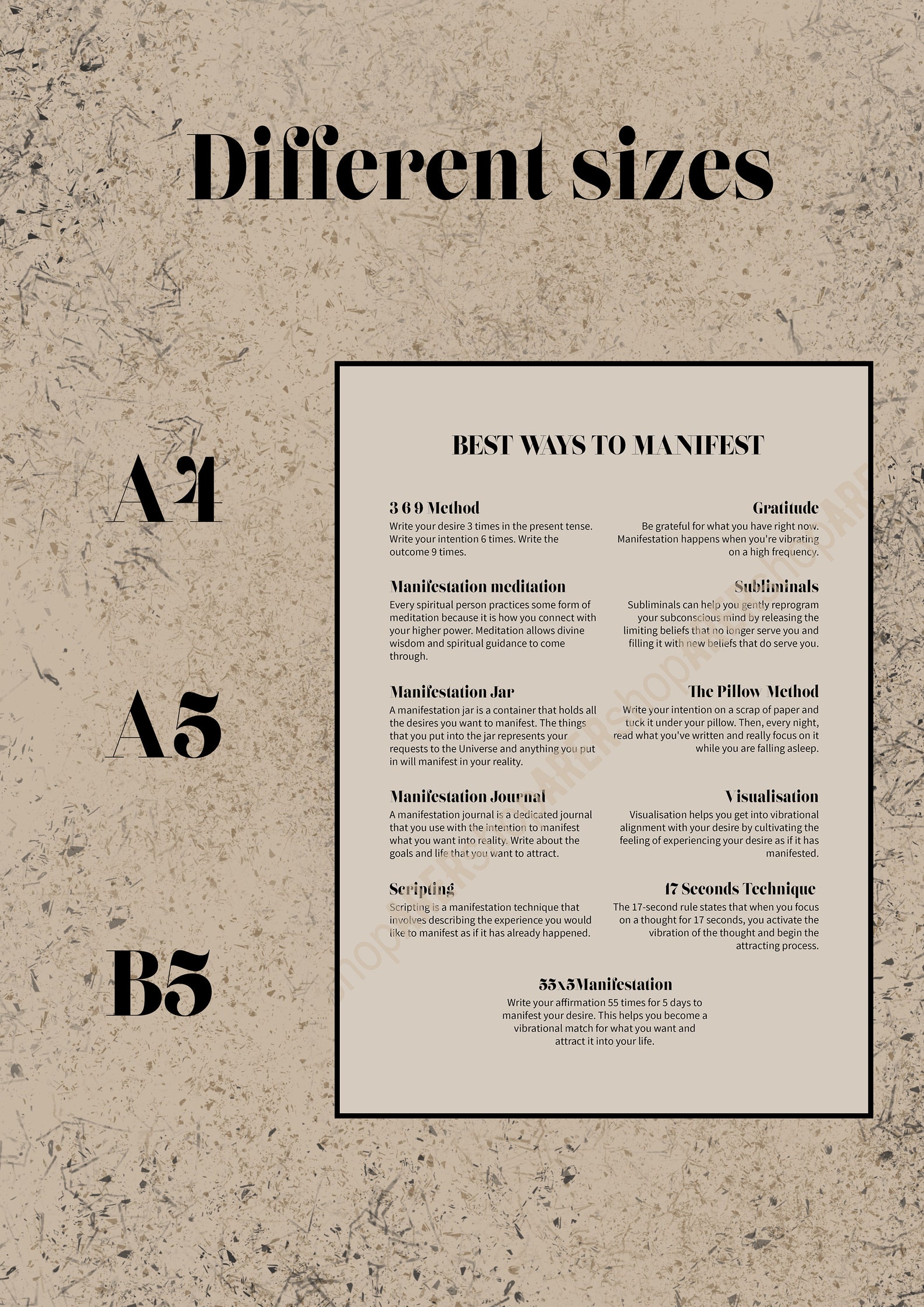 Best Ways to Manifest Printable | Manifestation Printable | Different ...