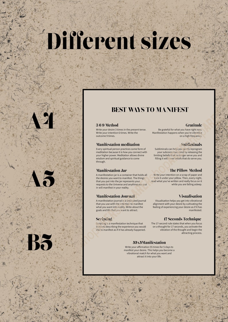 Best Ways to Manifest Printable | Manifestation Printable | Different ...