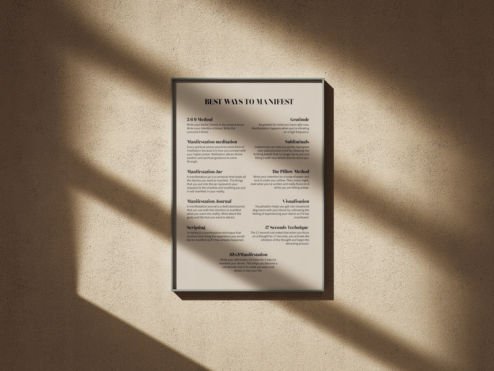 Best Ways to Manifest Printable | Manifestation Printable | Different ...