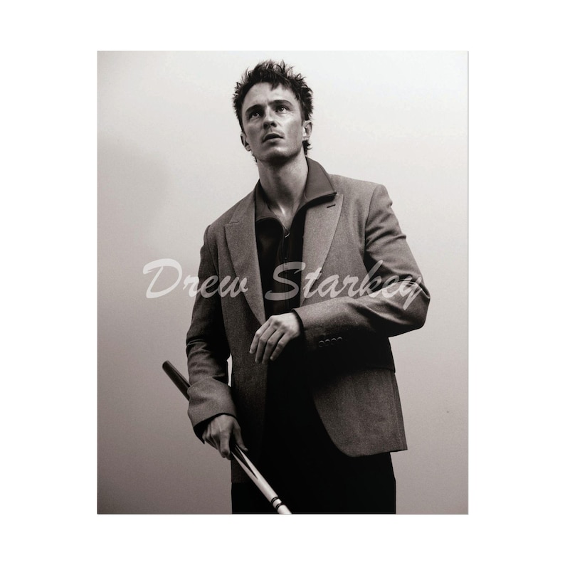 Drew Starkey Black and White Poster, Outer Banks Star Art - Etsy