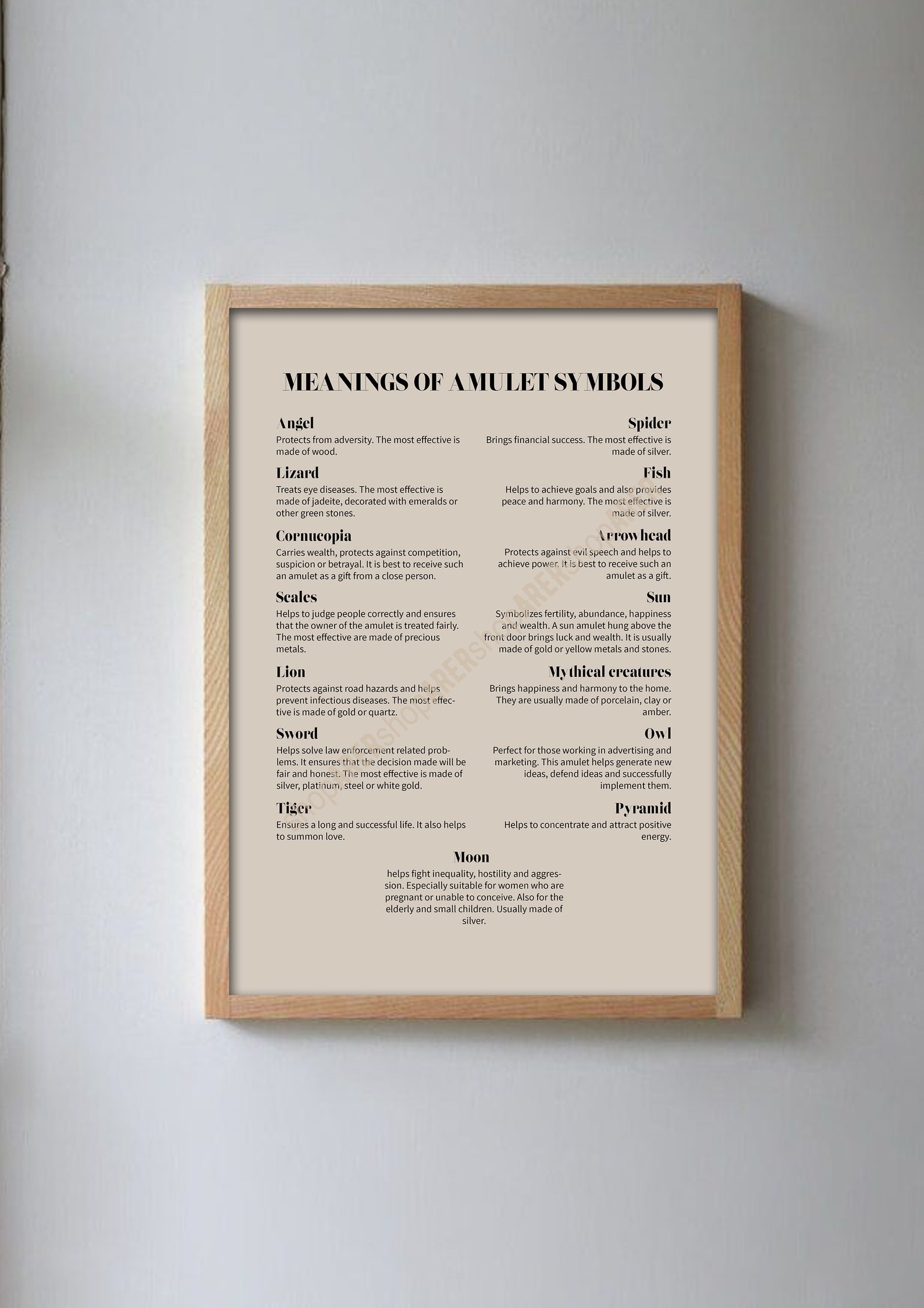 Meanings of Amulet Symbols Printable Amulet Meaning - Etsy