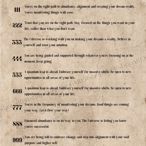 Angel Numbers Printable | Witchcraft Book of Shadows (digital Download ...