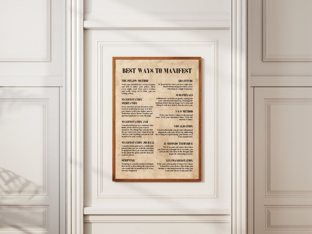 Best Ways to Manifest Poster / Witchery / Book of Shadows / Witchcraft ...