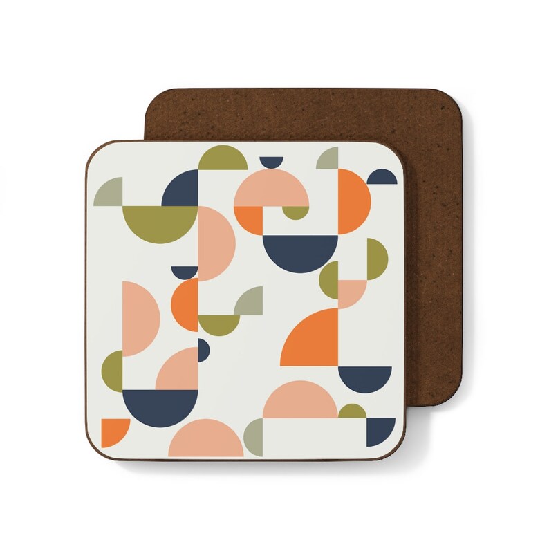 4 X Mid Century Modern Coaster / Retro Coaster Set / Mid - Etsy