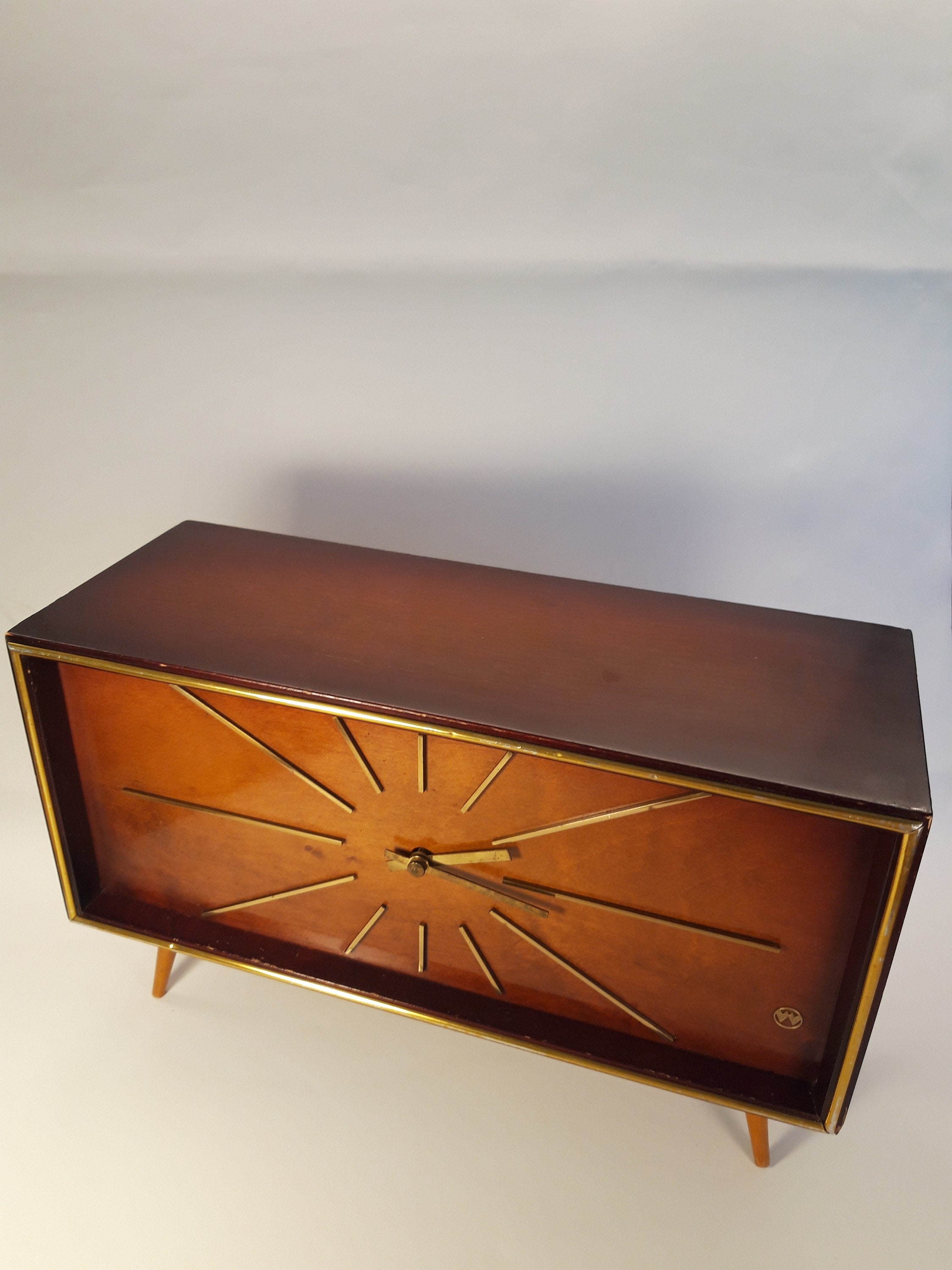 Mid Century Modern Mantel Clock / Weimar Clock / Wind up Clock - Etsy