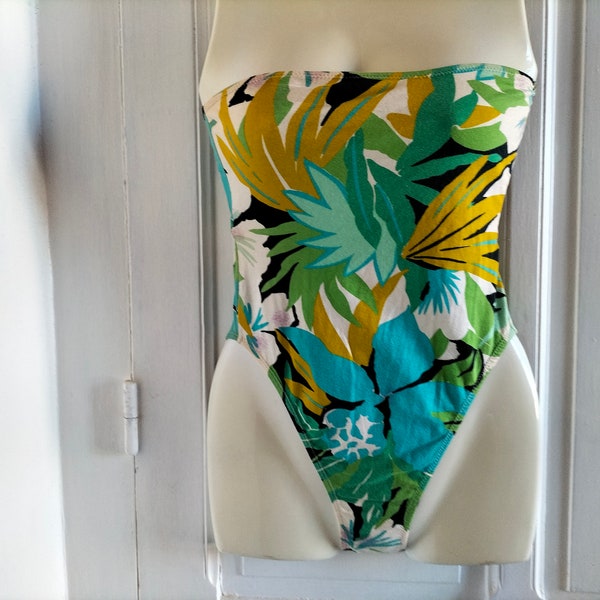 Palm Tree One Piece Bathing Suit - Etsy