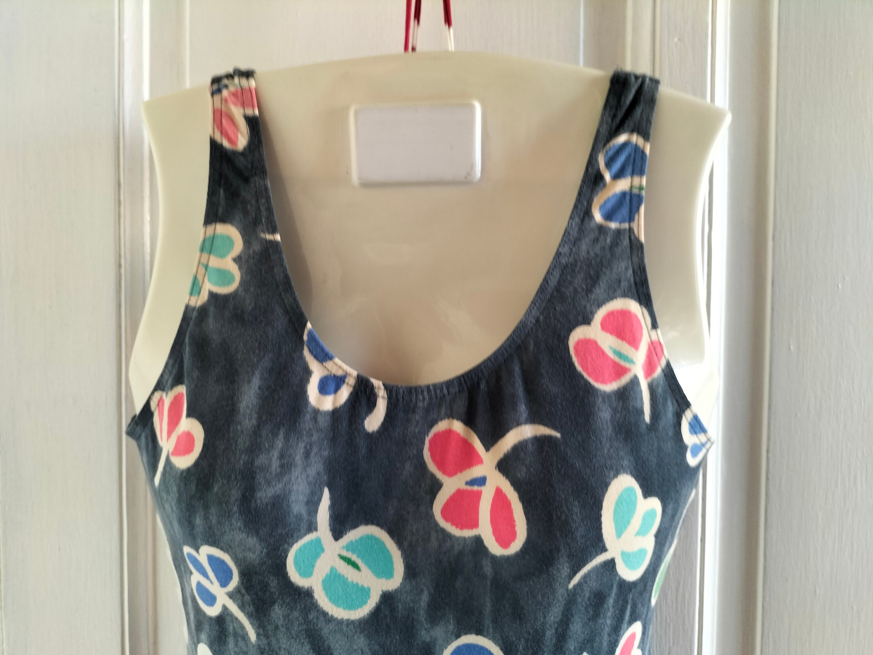 Women's One-piece 90's Swimsuit UNUSED With Tag, Vintage, Grey Blue ...