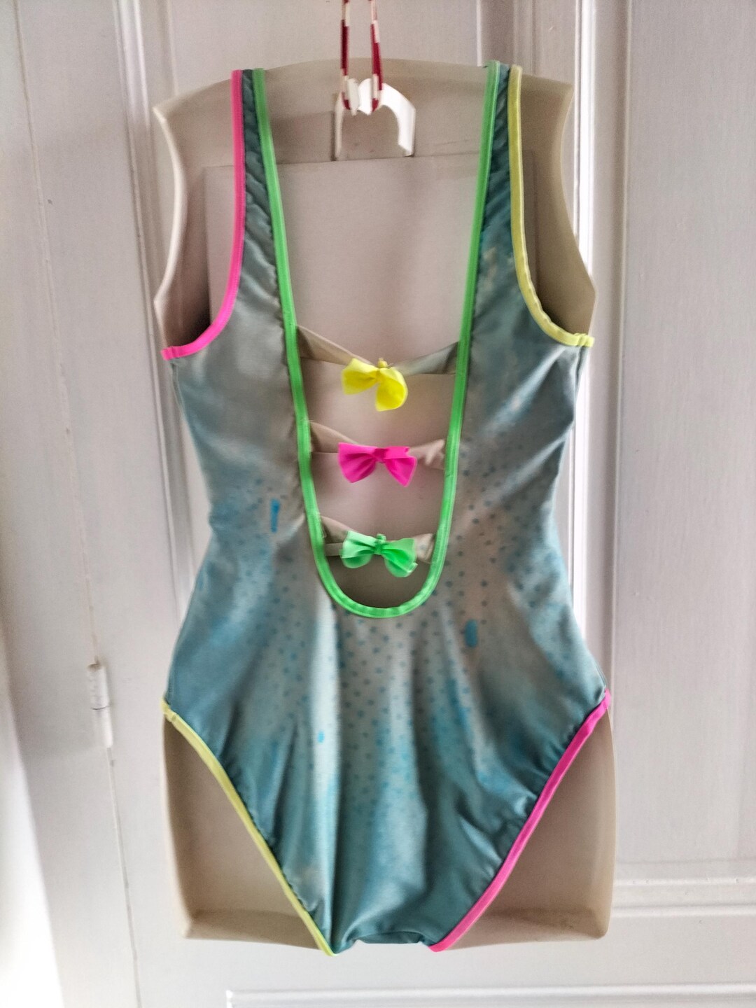 Women's One-piece Bathing Suit, UNUSED 90's Vintage, Light Blue, Faded ...