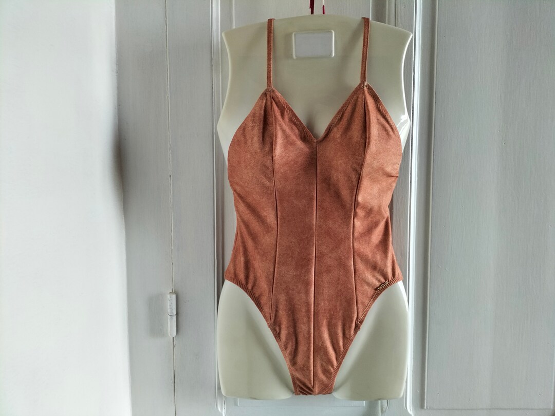 Women's 80's Vintage One-piece Bathing Suit - NEW With TAG, Brick ...