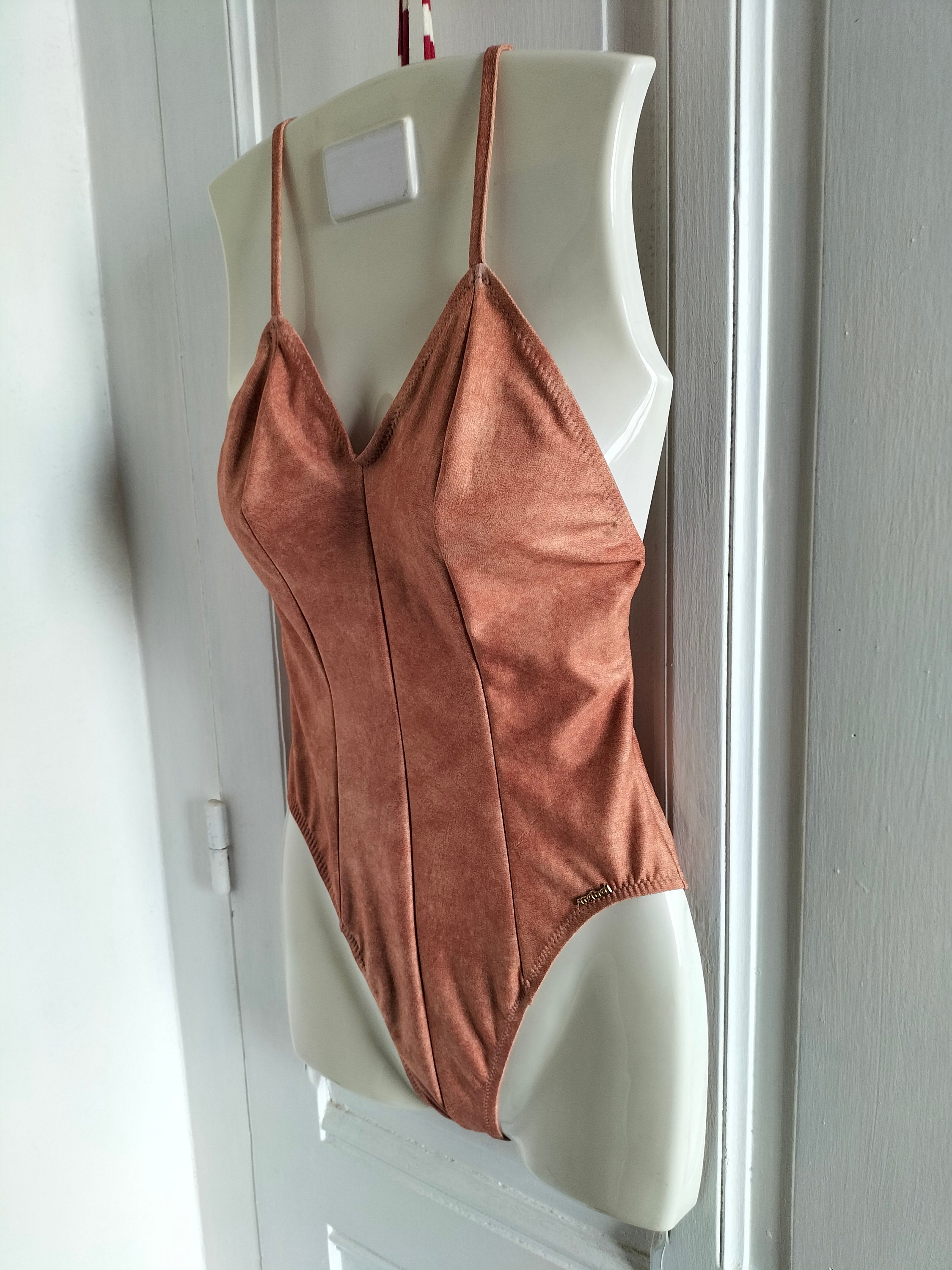 Women's 80's Vintage One-piece Bathing Suit - NEW With TAG, Brick ...