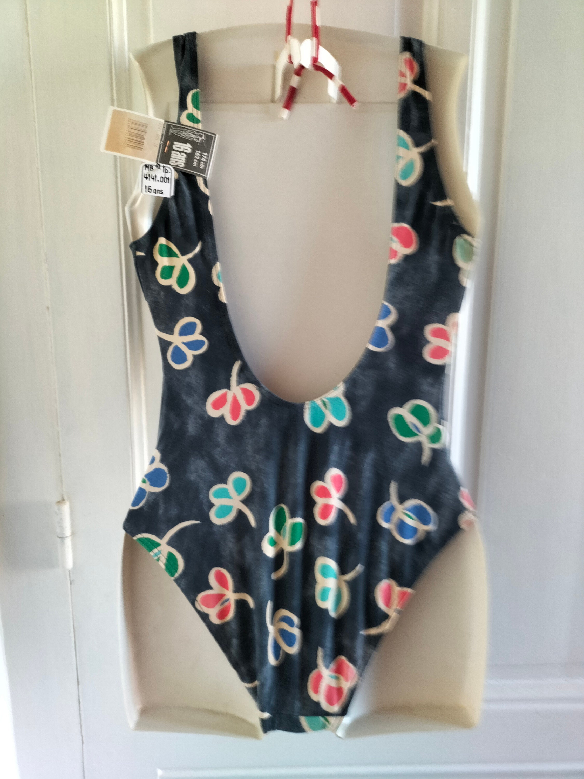 Women's One-piece 90's Swimsuit UNUSED With Tag, Vintage, Grey Blue ...