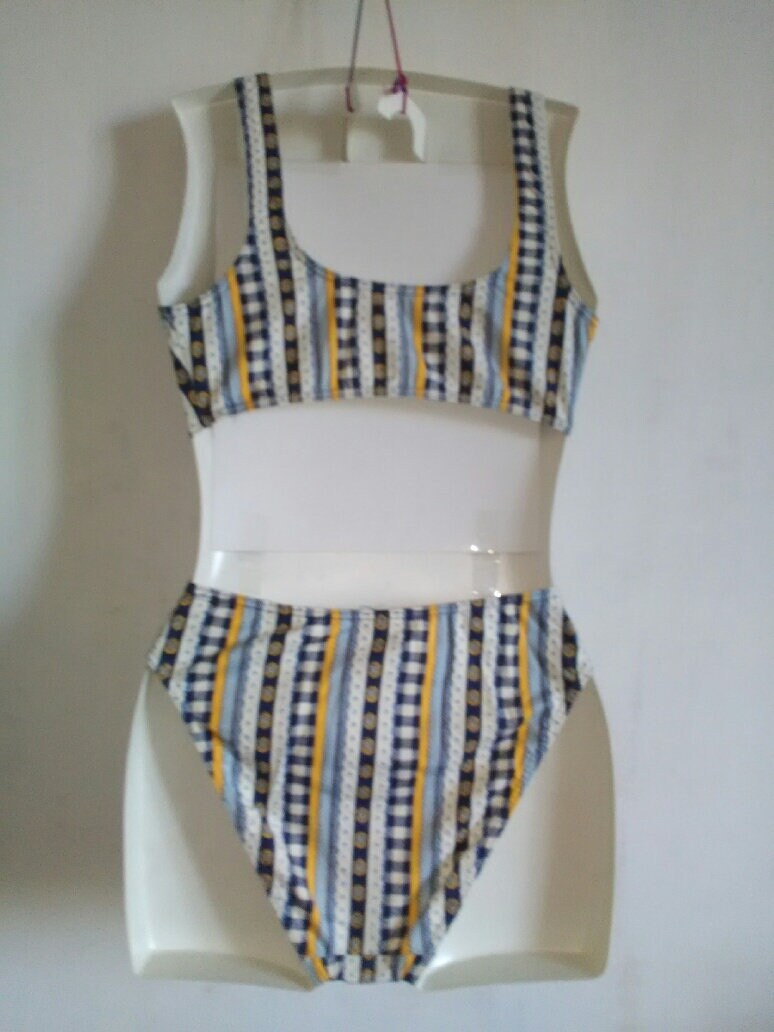 Girls Vintage Two-piece Bathing Suit - UNUSED With Tag, Swimming Suit ...