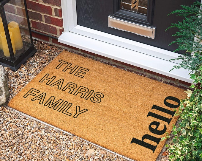 Welcome Mat Door Mat Personalized Doormat Custom Doormat Gift for New ...