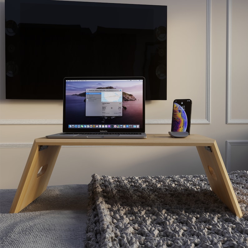 Wooden Foldable Laptop Stand Portable Lap Desk Laptop Bed - Etsy