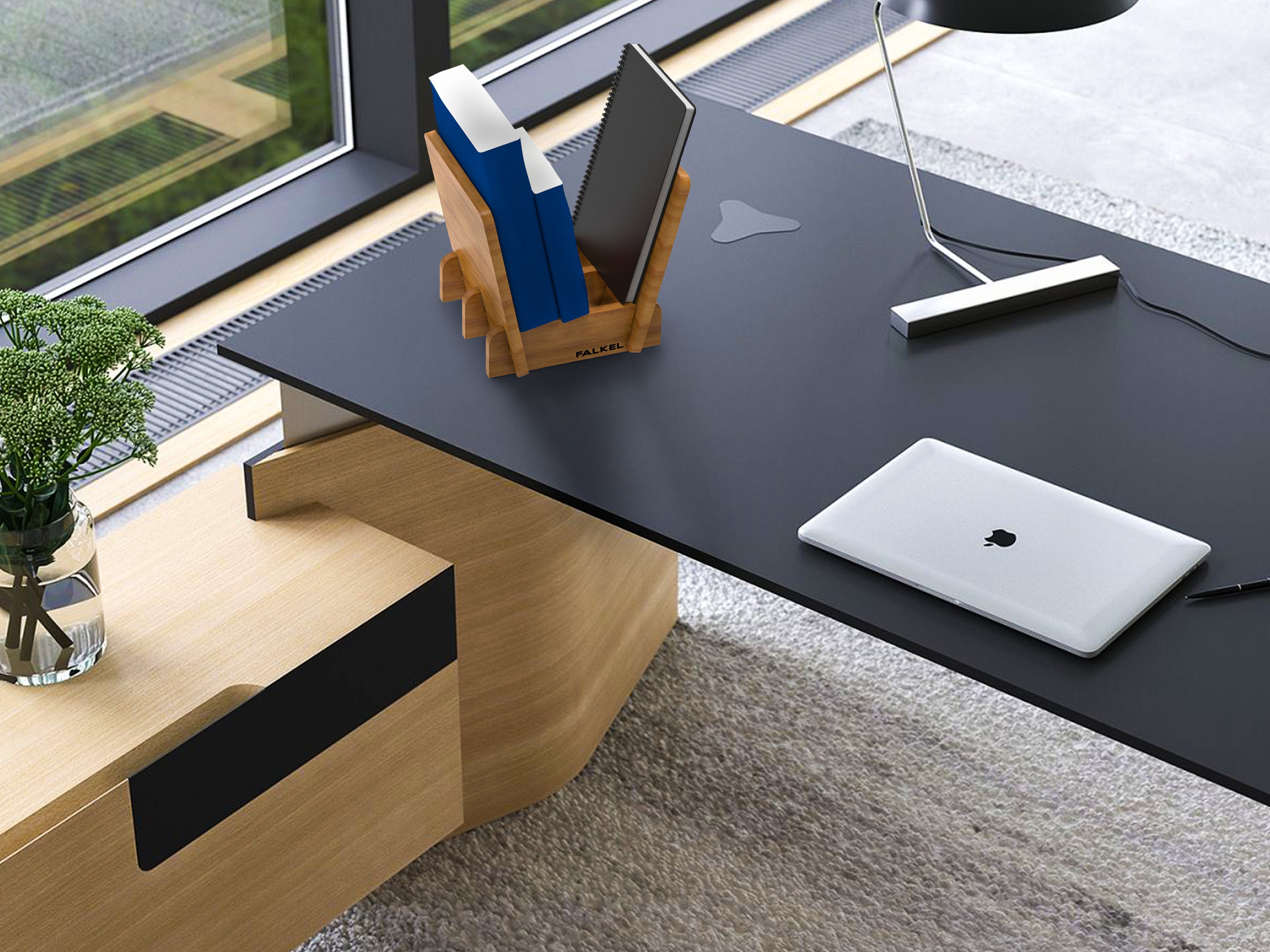 FALKEL Wood Magazine Book Laptop Holder Rack Tablet Laptop | Etsy