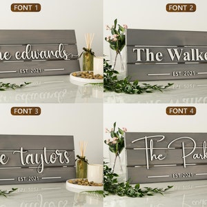 Personalized Family Name Wood Sign - 3D Farmhouse Decor - Etsy