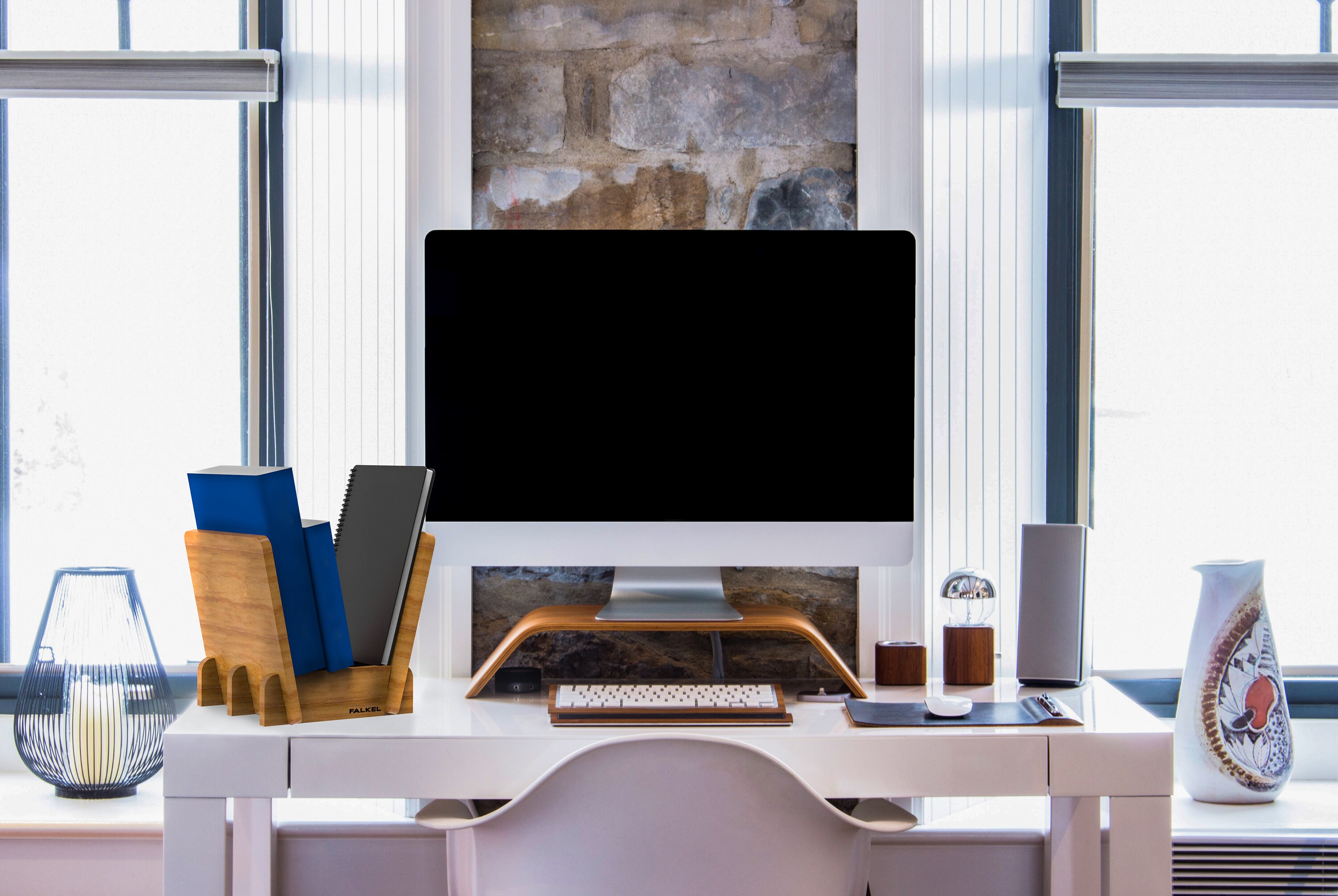 FALKEL Wood Magazine Book Laptop Holder Rack Tablet Laptop | Etsy