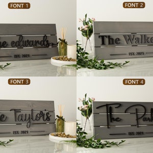 Personalized Family Name Wood Sign - 3D Farmhouse Decor - Etsy