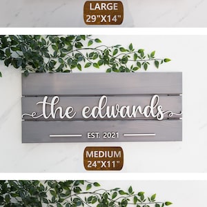 Personalized Family Name Wood Sign - 3D Farmhouse Decor - Etsy