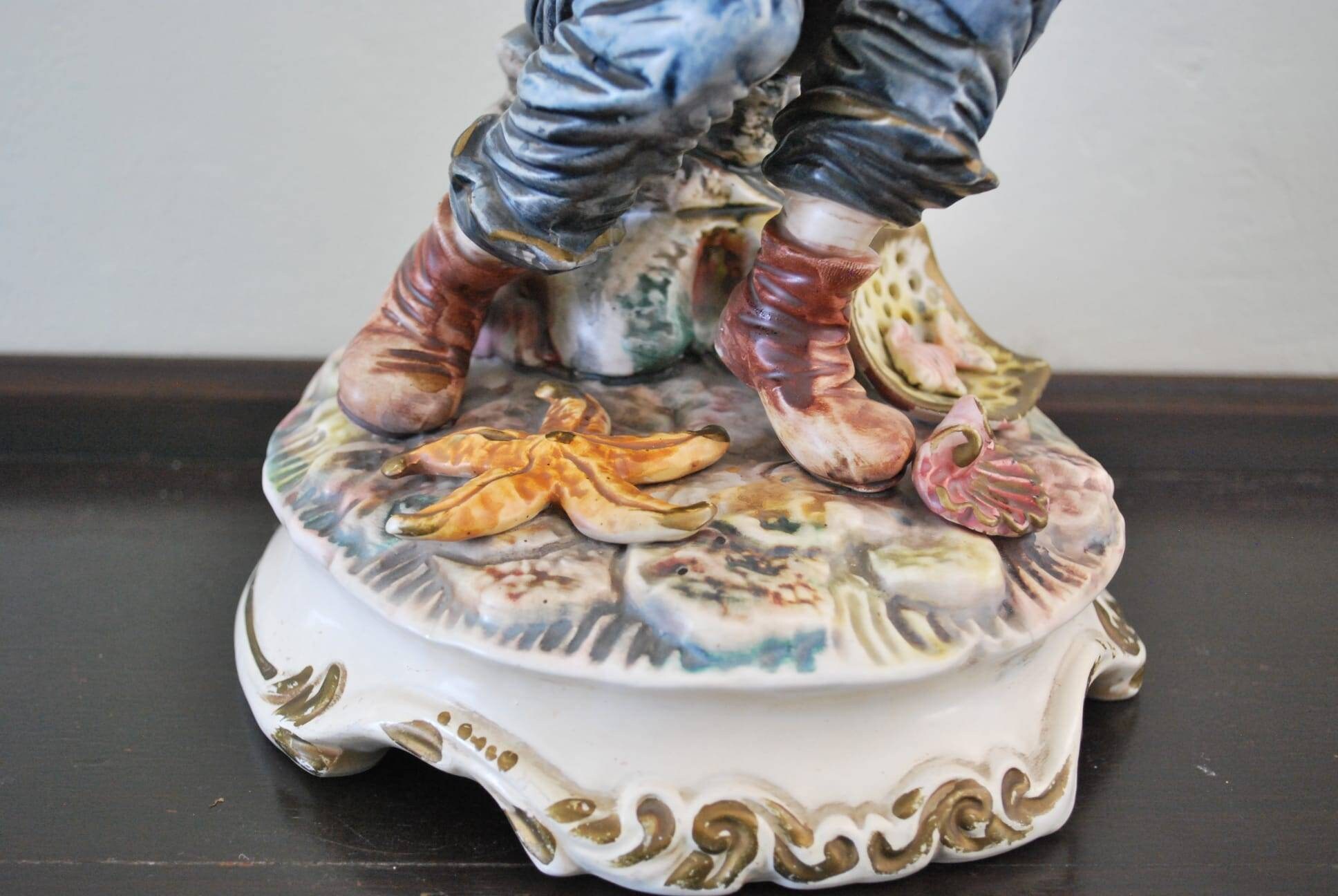 Capodimonte Fisherman Figurine. Italian Porcelain. - Etsy
