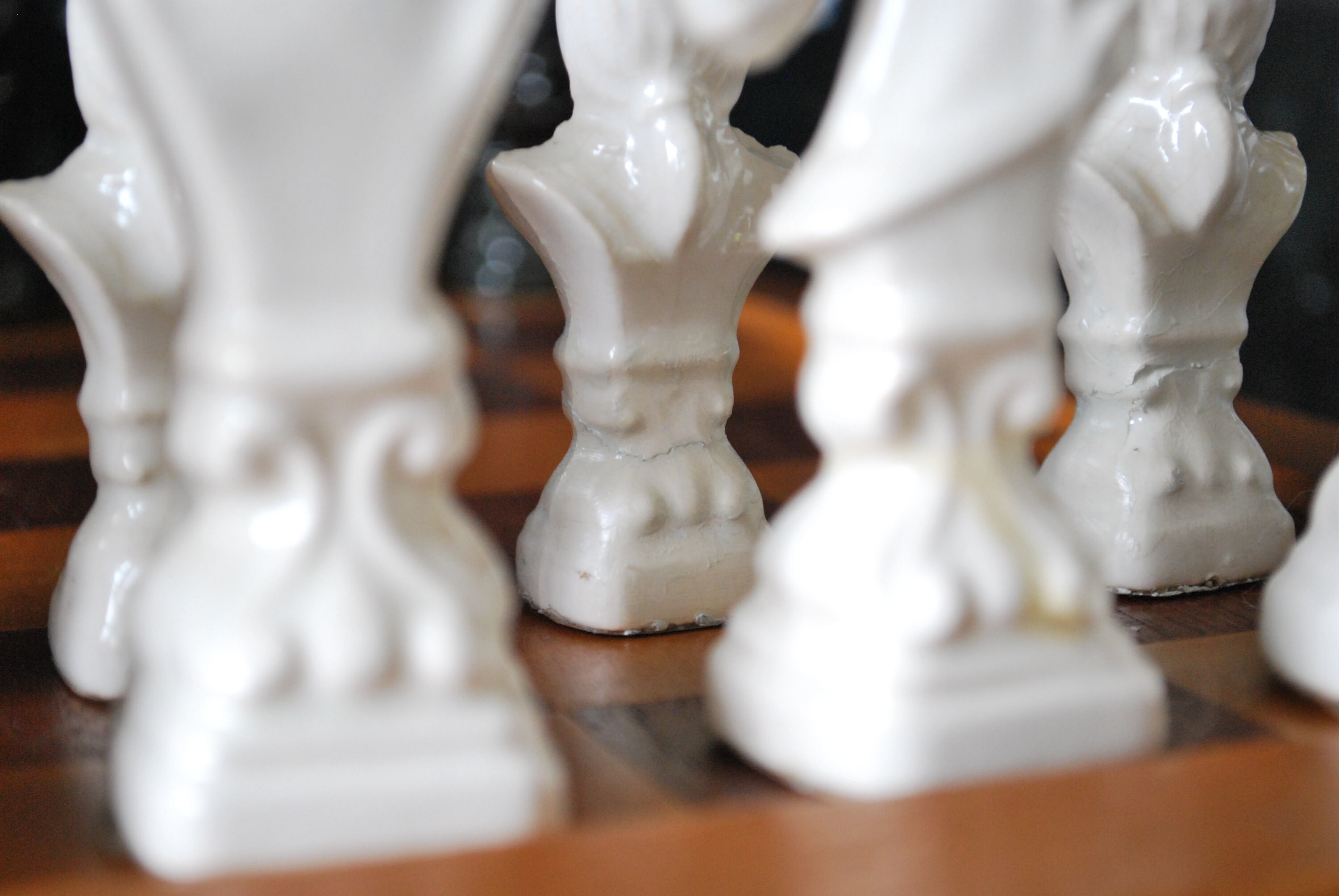 Vintage Ceramic Chess Set With Chessboard. - Etsy