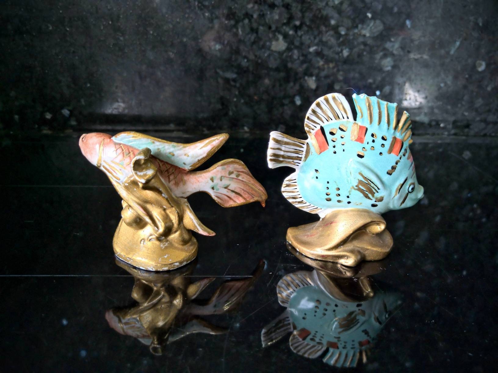 Two Rare Vintage Wessel Germany Fish Figurines. Handpainted - Etsy