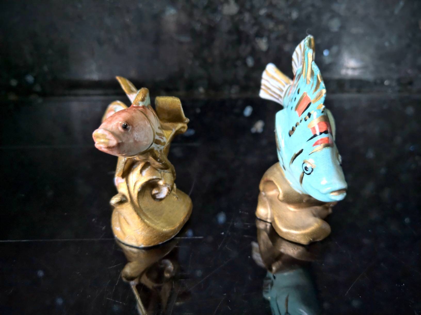 Two Rare Vintage Wessel Germany Fish Figurines. Handpainted - Etsy