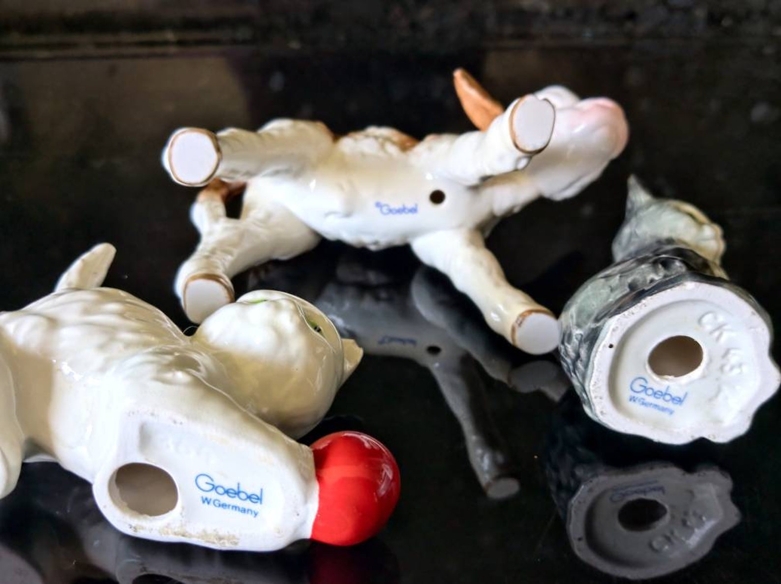 Three Small Goebel Animal Figurines. Young Calf Sitting Grey - Etsy